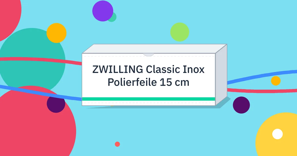 Symbolbild: Packung mit der Aufschrift ZWILLING Classic Inox Polierfeile 15 cm (PZN 15824497) – Verfügbarkeit und Bezug in Apotheken in Frankfurt am Main