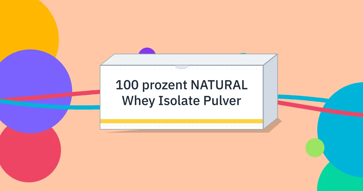 Symbolbild: Packung mit der Aufschrift 100 prozent NATURAL Whey Isolate Pulver (PZN 09912375) – Verfügbarkeit und Bezug in Apotheken in Frankfurt am Main