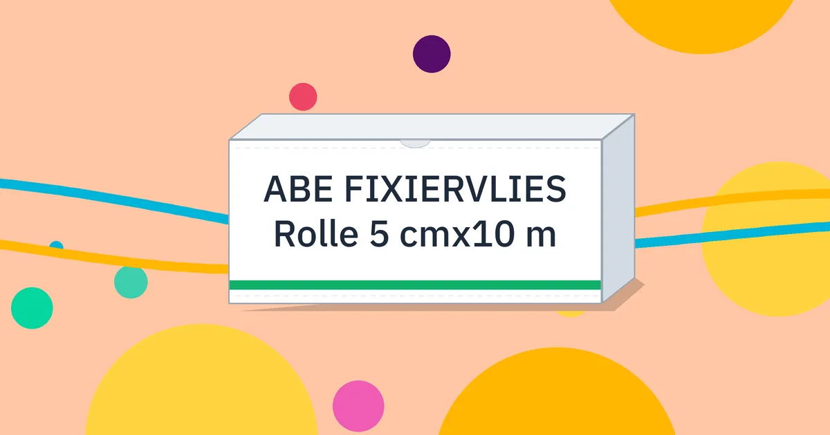 Symbolbild: Packung mit der Aufschrift ABE FIXIERVLIES Rolle 5 cmx10 m (PZN 06168663) – Verfügbarkeit und Bezug in Apotheken in Frankfurt am Main