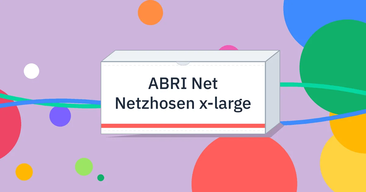 Symbolbild: Packung mit der Aufschrift ABRI Net Netzhosen x-large (PZN 06870386) – Verfügbarkeit und Bezug in Apotheken in Frankfurt am Main