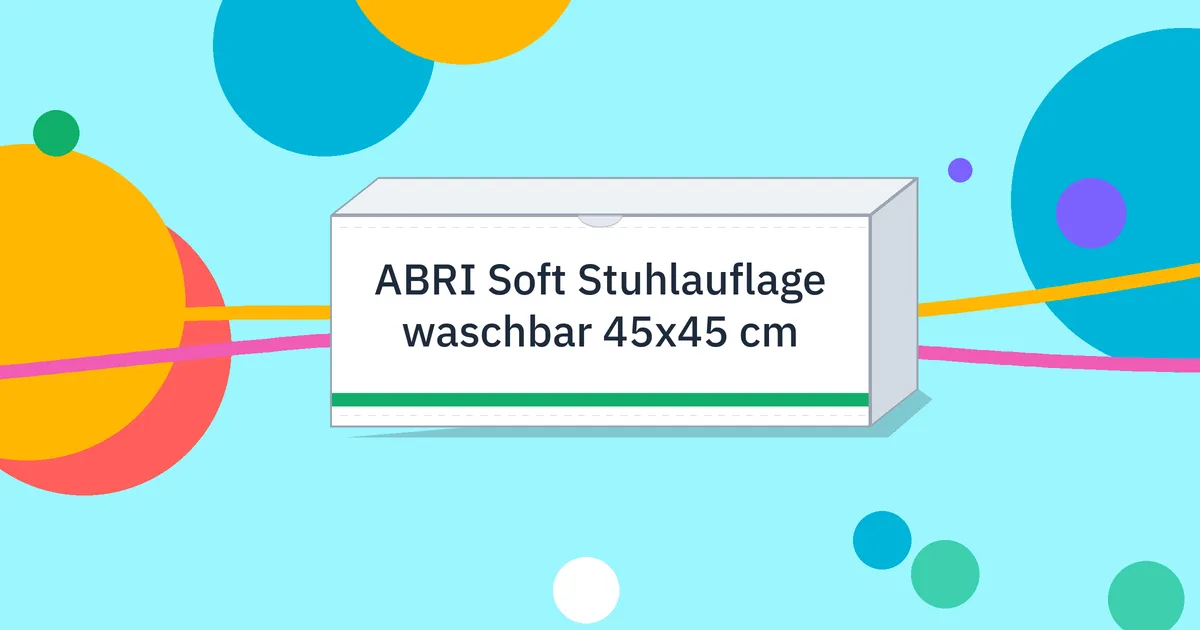 Symbolbild: Packung mit der Aufschrift ABRI Soft Stuhlauflage waschbar 45x45 cm (PZN 12746621) – Verfügbarkeit und Bezug in Apotheken in Frankfurt am Main
