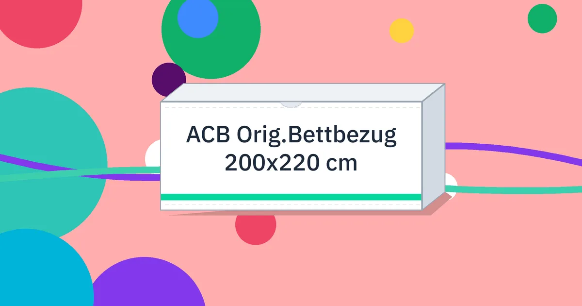 Symbolbild: Packung mit der Aufschrift ACB Orig.Bettbezug 200x220 cm (PZN 01123437) – Verfügbarkeit und Bezug in Apotheken in Frankfurt am Main