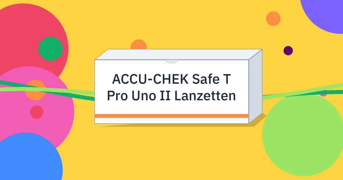 Symbolbild: Packung mit der Aufschrift ACCU-CHEK Safe T Pro Uno II Lanzetten (PZN 06143663) – Verfügbarkeit und Bezug in Apotheken in Frankfurt am Main