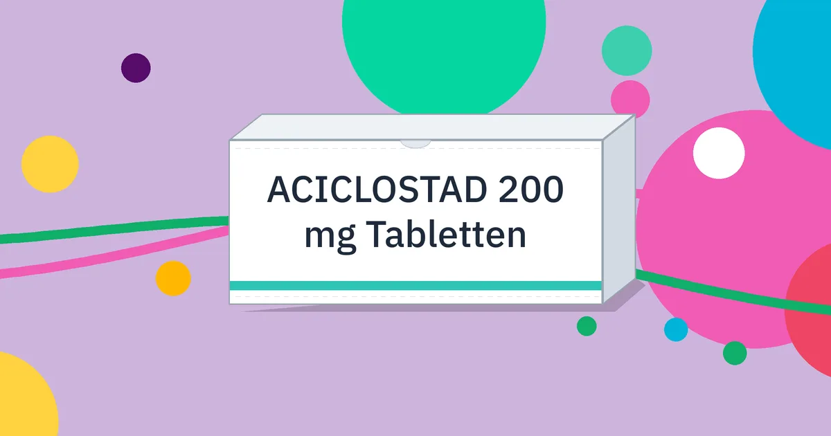Symbolbild: Packung mit der Aufschrift ACICLOSTAD 200 mg Tabletten (PZN 06873143) – Verfügbarkeit und Bezug in Apotheken in Frankfurt am Main