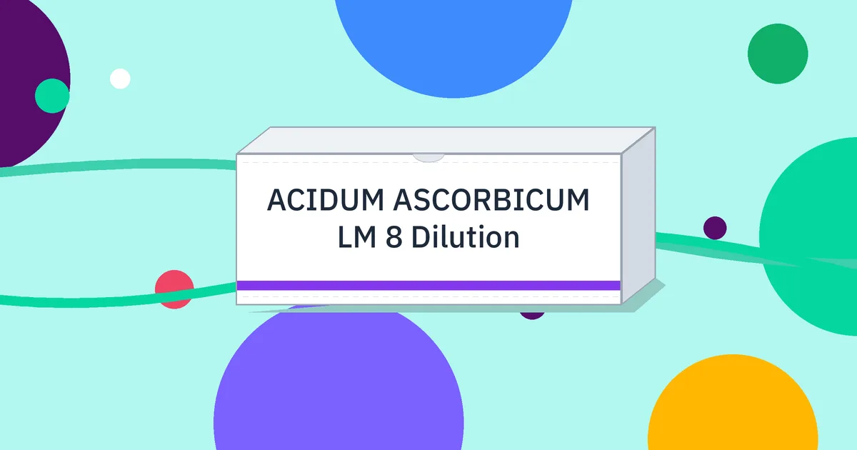Symbolbild: Packung mit der Aufschrift ACIDUM ASCORBICUM LM 8 Dilution (PZN 13268721) – Verfügbarkeit und Bezug in Apotheken in Frankfurt am Main