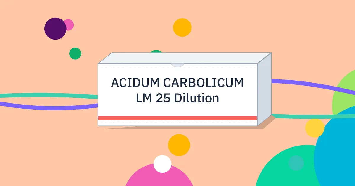 Symbolbild: Packung mit der Aufschrift ACIDUM CARBOLICUM LM 25 Dilution (PZN 13271953) – Verfügbarkeit und Bezug in Apotheken in Frankfurt am Main