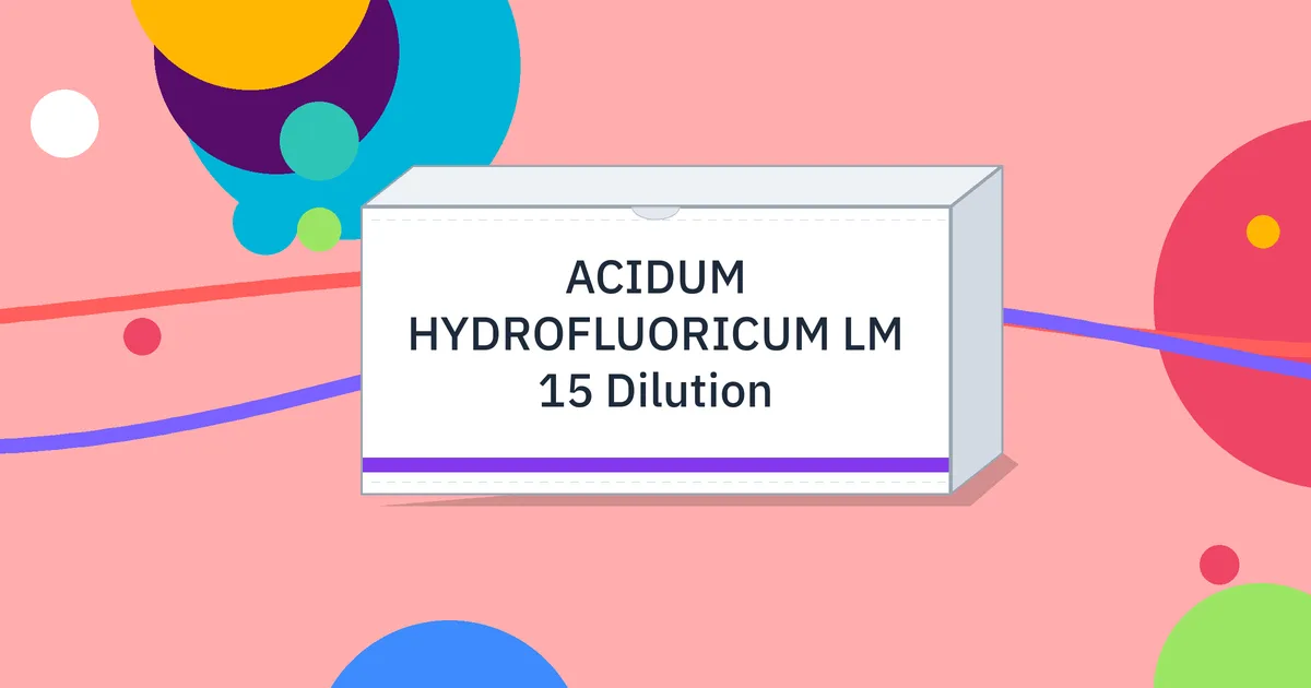 Symbolbild: Packung mit der Aufschrift ACIDUM HYDROFLUORICUM LM 15 Dilution (PZN 13500419) – Verfügbarkeit und Bezug in Apotheken in Frankfurt am Main