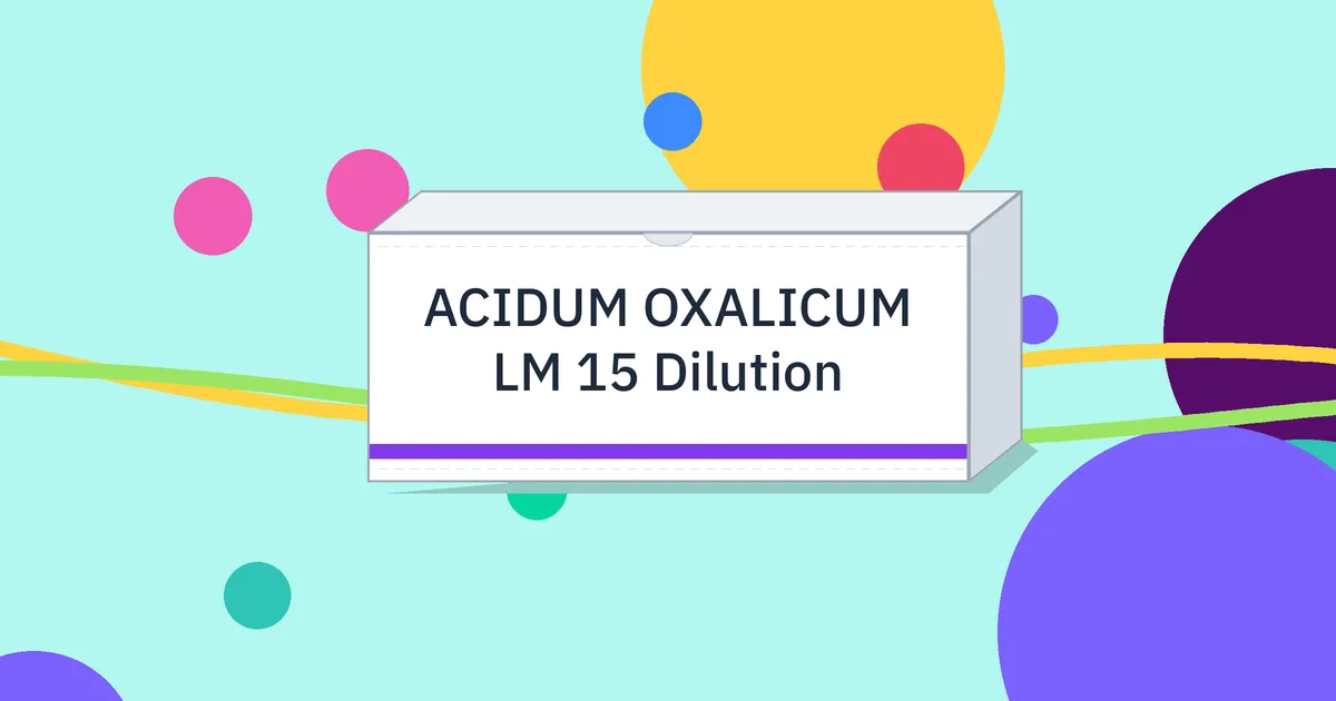 Symbolbild: Packung mit der Aufschrift ACIDUM OXALICUM LM 15 Dilution (PZN 13281087) – Verfügbarkeit und Bezug in Apotheken in Frankfurt am Main