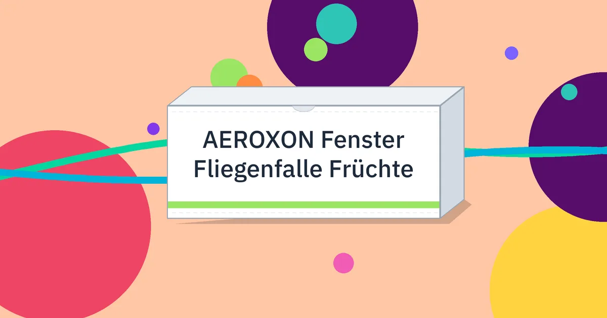 Symbolbild: Packung mit der Aufschrift AEROXON Fenster Fliegenfalle Früchte (PZN 01635195) – Verfügbarkeit und Bezug in Apotheken in Frankfurt am Main