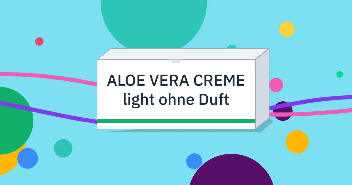 Symbolbild: Packung mit der Aufschrift ALOE VERA CREME light ohne Duft (PZN 13878810) – Verfügbarkeit und Bezug in Apotheken in Frankfurt am Main