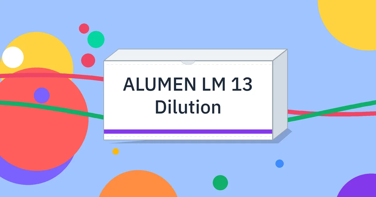 Symbolbild: Packung mit der Aufschrift ALUMEN LM 13 Dilution (PZN 12758009) – Verfügbarkeit und Bezug in Apotheken in Frankfurt am Main