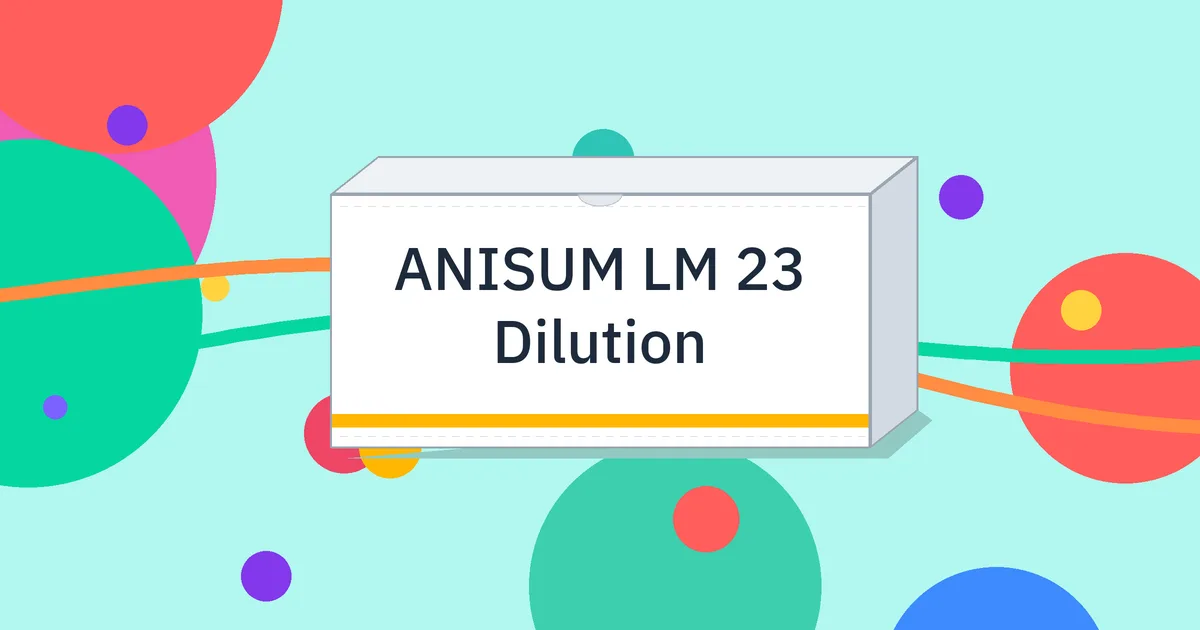 Symbolbild: Packung mit der Aufschrift ANISUM LM 23 Dilution (PZN 12763039) – Verfügbarkeit und Bezug in Apotheken in Frankfurt am Main