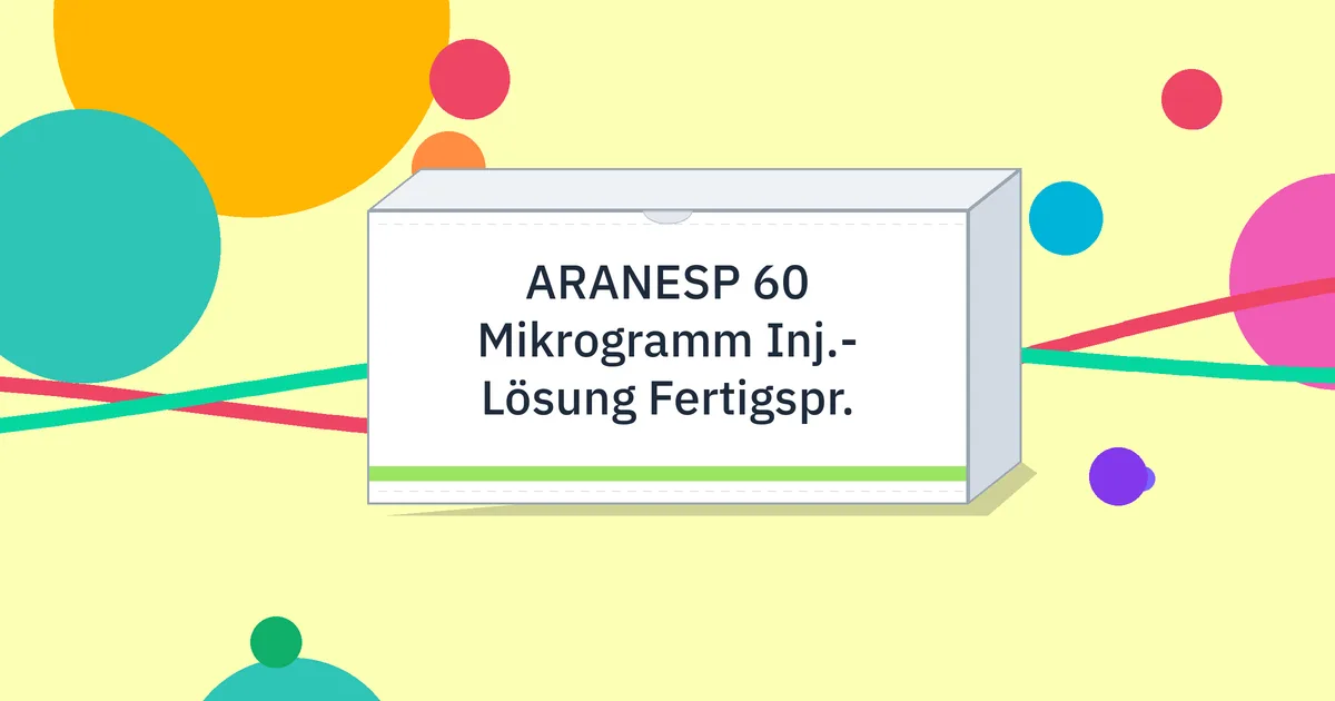 Symbolbild: Packung mit der Aufschrift ARANESP 60 Mikrogramm Inj.-Lösung Fertigspr. (PZN 00772429) – Verfügbarkeit und Bezug in Apotheken in Frankfurt am Main