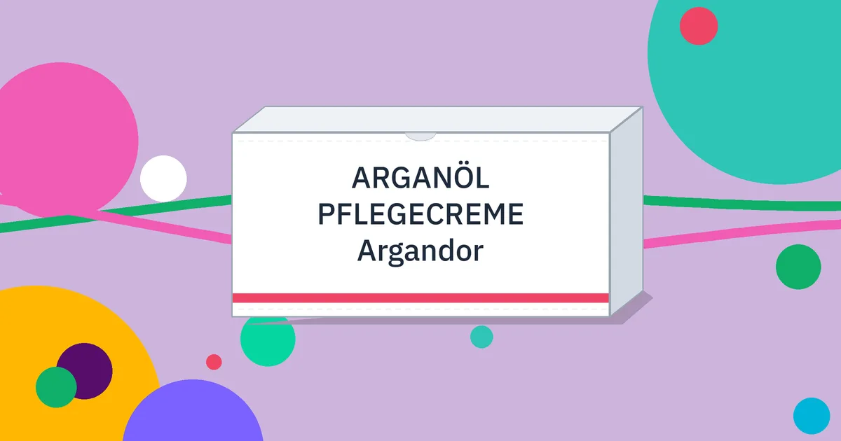 Symbolbild: Packung mit der Aufschrift ARGANÖL PFLEGECREME Argandor (PZN 04791228) – Verfügbarkeit und Bezug in Apotheken in Frankfurt am Main