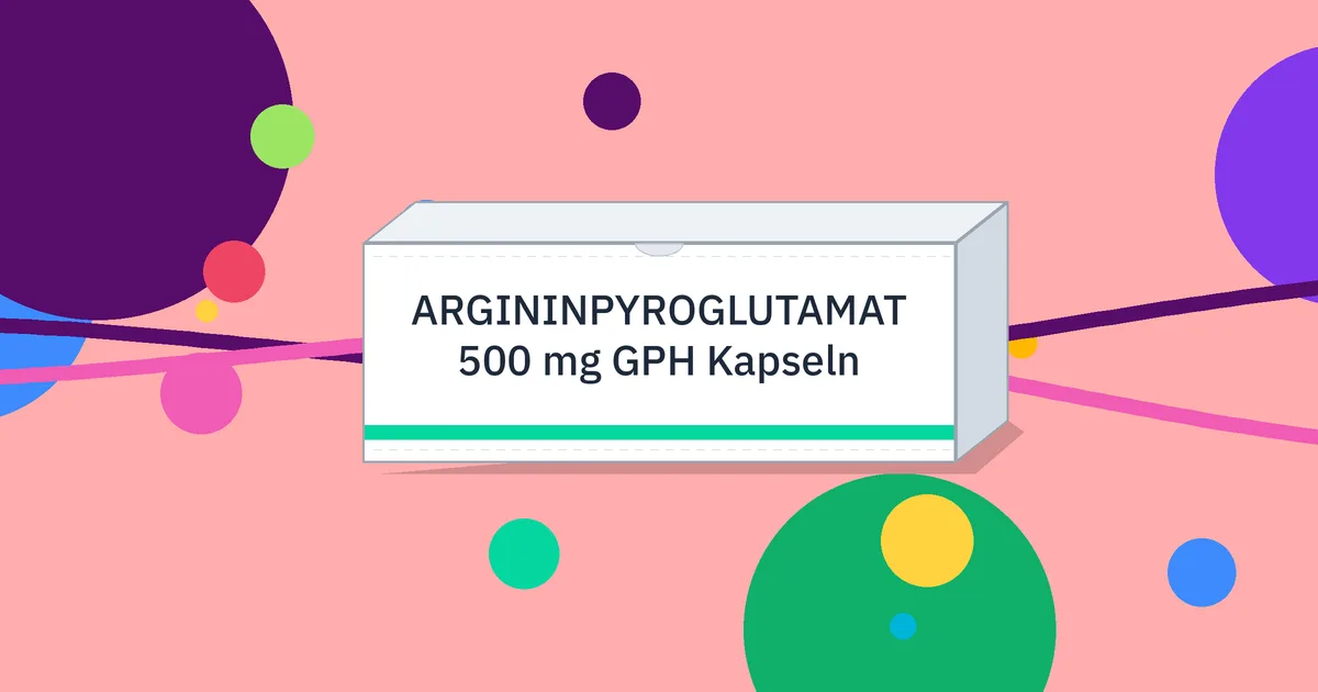 Symbolbild: Packung mit der Aufschrift ARGININPYROGLUTAMAT 500 mg GPH Kapseln (PZN 00128898) – Verfügbarkeit und Bezug in Apotheken in Frankfurt am Main