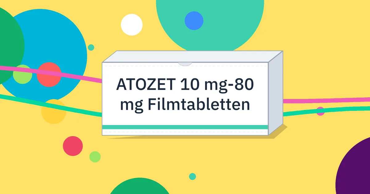 Symbolbild: Packung mit der Aufschrift ATOZET 10 mg-80 mg Filmtabletten (PZN 12733570) – Verfügbarkeit und Bezug in Apotheken in Frankfurt am Main