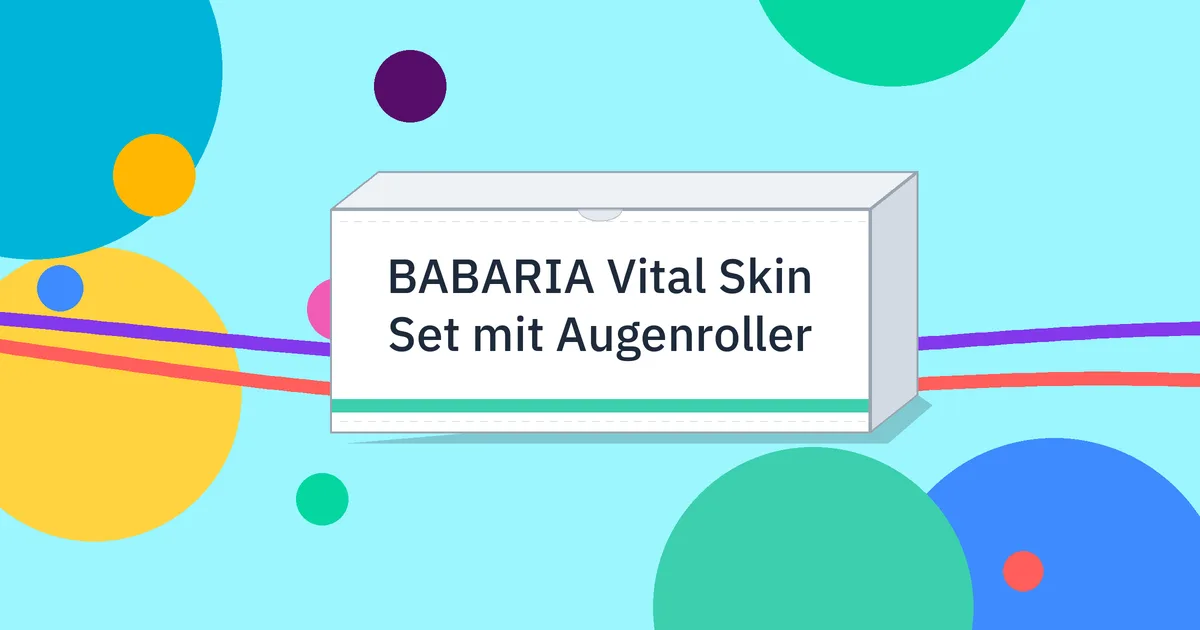 Symbolbild: Packung mit der Aufschrift BABARIA Vital Skin Set mit Augenroller (PZN 18395915) – Verfügbarkeit und Bezug in Apotheken in Frankfurt am Main