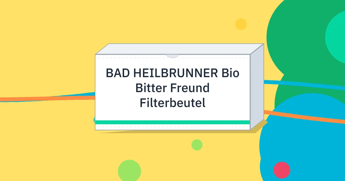 Symbolbild: Packung mit der Aufschrift BAD HEILBRUNNER Bio Bitter Freund Filterbeutel (PZN 19800625) – Verfügbarkeit und Bezug in Apotheken in Frankfurt am Main