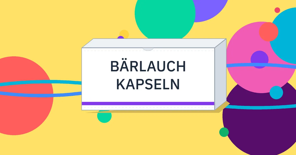Symbolbild: Packung mit der Aufschrift BÄRLAUCH KAPSELN (PZN 07722110) – Verfügbarkeit und Bezug in Apotheken in Frankfurt am Main