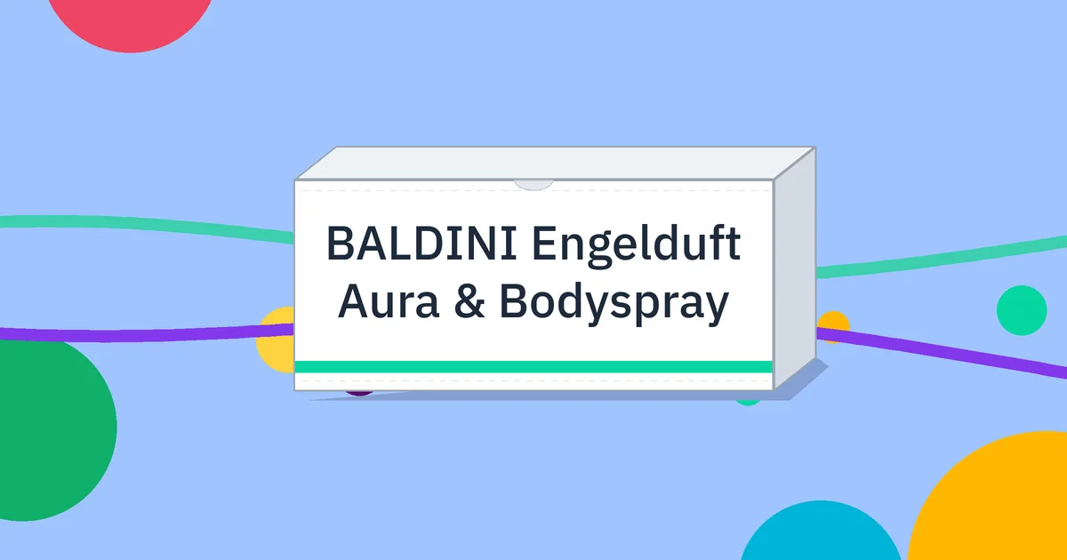 Symbolbild: Packung mit der Aufschrift BALDINI Engelduft Aura & Bodyspray (PZN 18446363) – Verfügbarkeit und Bezug in Apotheken in Frankfurt am Main