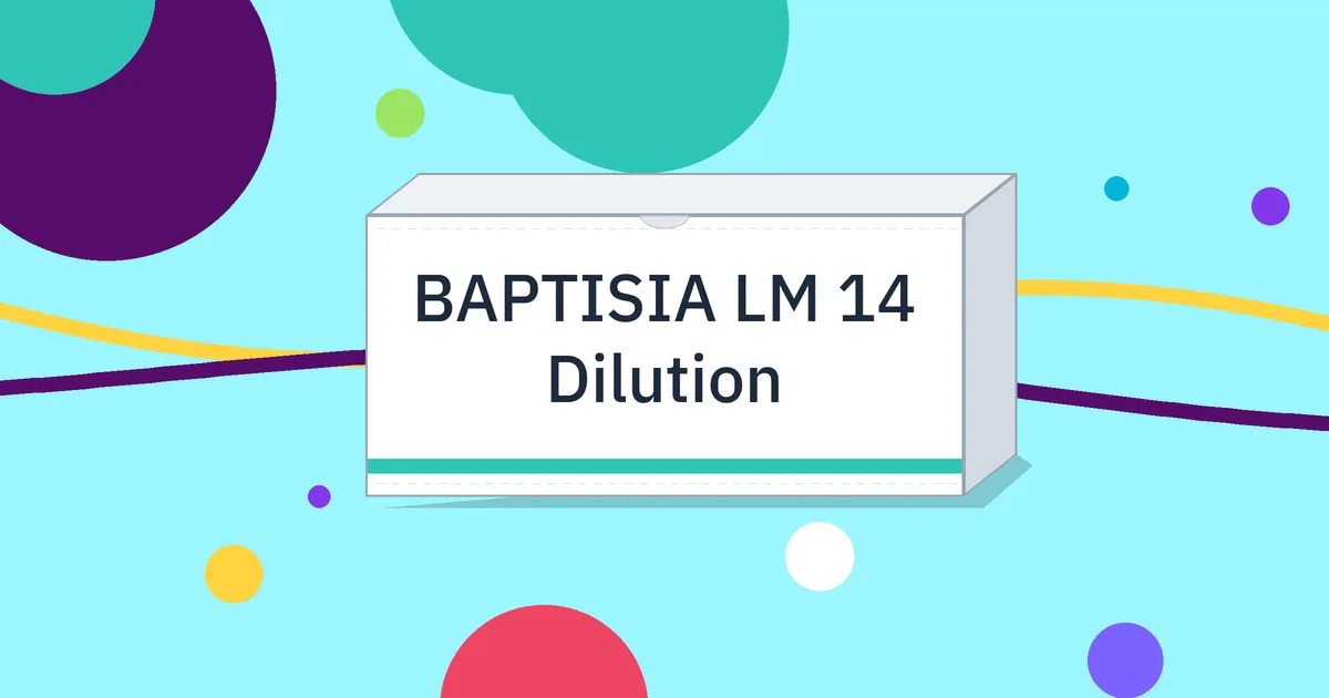 Symbolbild: Packung mit der Aufschrift BAPTISIA LM 14 Dilution (PZN 12788080) – Verfügbarkeit und Bezug in Apotheken in Frankfurt am Main