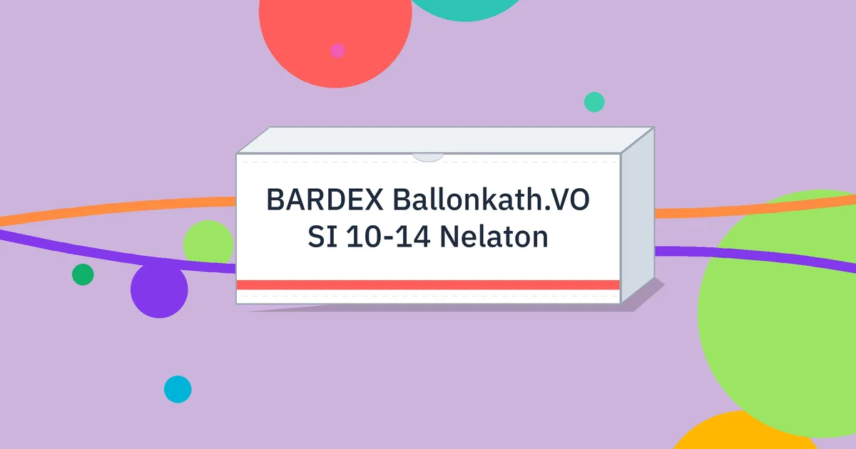Symbolbild: Packung mit der Aufschrift BARDEX Ballonkath.VO SI 10-14 Nelaton (PZN 02672962) – Verfügbarkeit und Bezug in Apotheken in Frankfurt am Main