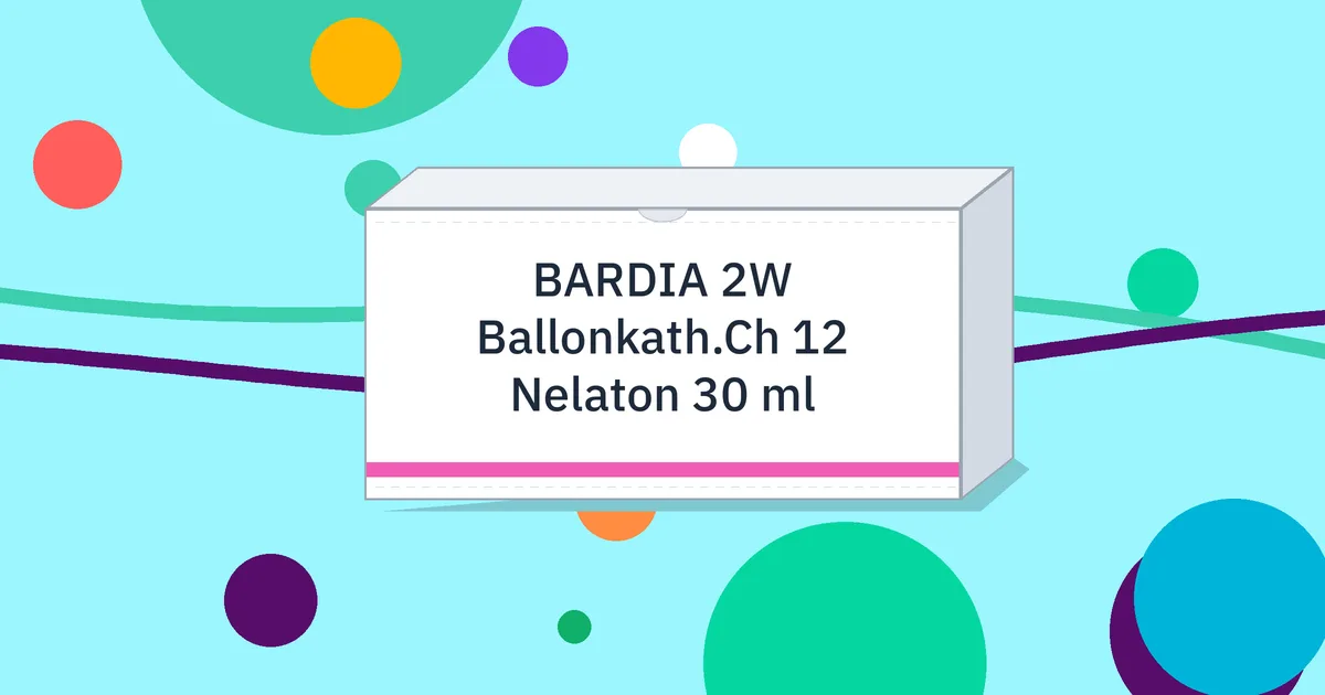 Symbolbild: Packung mit der Aufschrift BARDIA 2W Ballonkath.Ch 12 Nelaton 30 ml (PZN 04761983) – Verfügbarkeit und Bezug in Apotheken in Frankfurt am Main