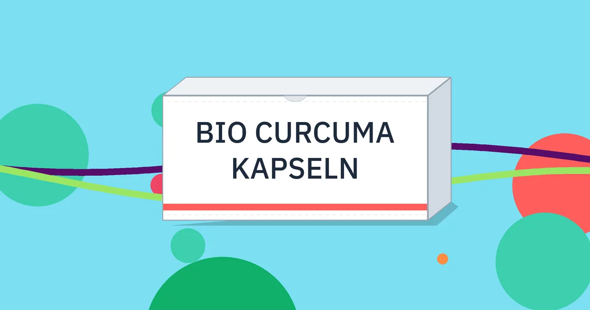 Symbolbild: Packung mit der Aufschrift BIO CURCUMA KAPSELN (PZN 16240887) – Verfügbarkeit und Bezug in Apotheken in Frankfurt am Main