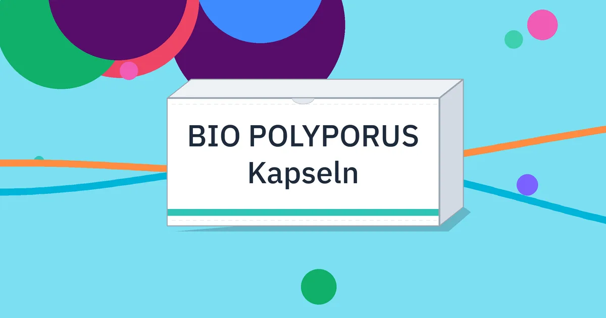 Symbolbild: Packung mit der Aufschrift BIO POLYPORUS Kapseln (PZN 20326689) – Verfügbarkeit und Bezug in Apotheken in Frankfurt am Main