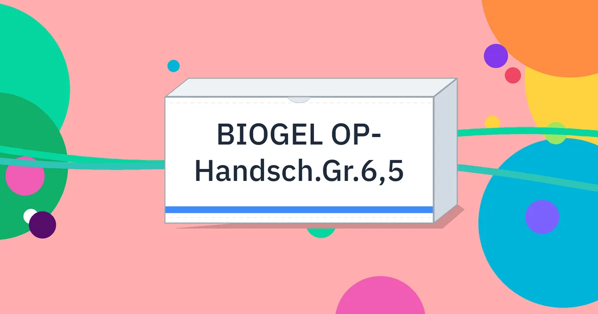 Symbolbild: Packung mit der Aufschrift BIOGEL OP-Handsch.Gr.6,5 (PZN 03987308) – Verfügbarkeit und Bezug in Apotheken in Frankfurt am Main