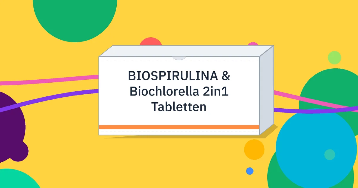 Symbolbild: Packung mit der Aufschrift BIOSPIRULINA & Biochlorella 2in1 Tabletten (PZN 07366833) – Verfügbarkeit und Bezug in Apotheken in Frankfurt am Main