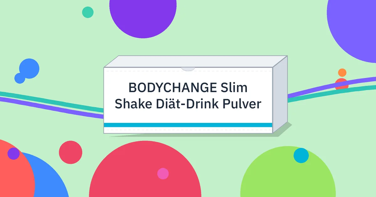 Symbolbild: Packung mit der Aufschrift BODYCHANGE Slim Shake Diät-Drink Pulver (PZN 14169352) – Verfügbarkeit und Bezug in Apotheken in Frankfurt am Main