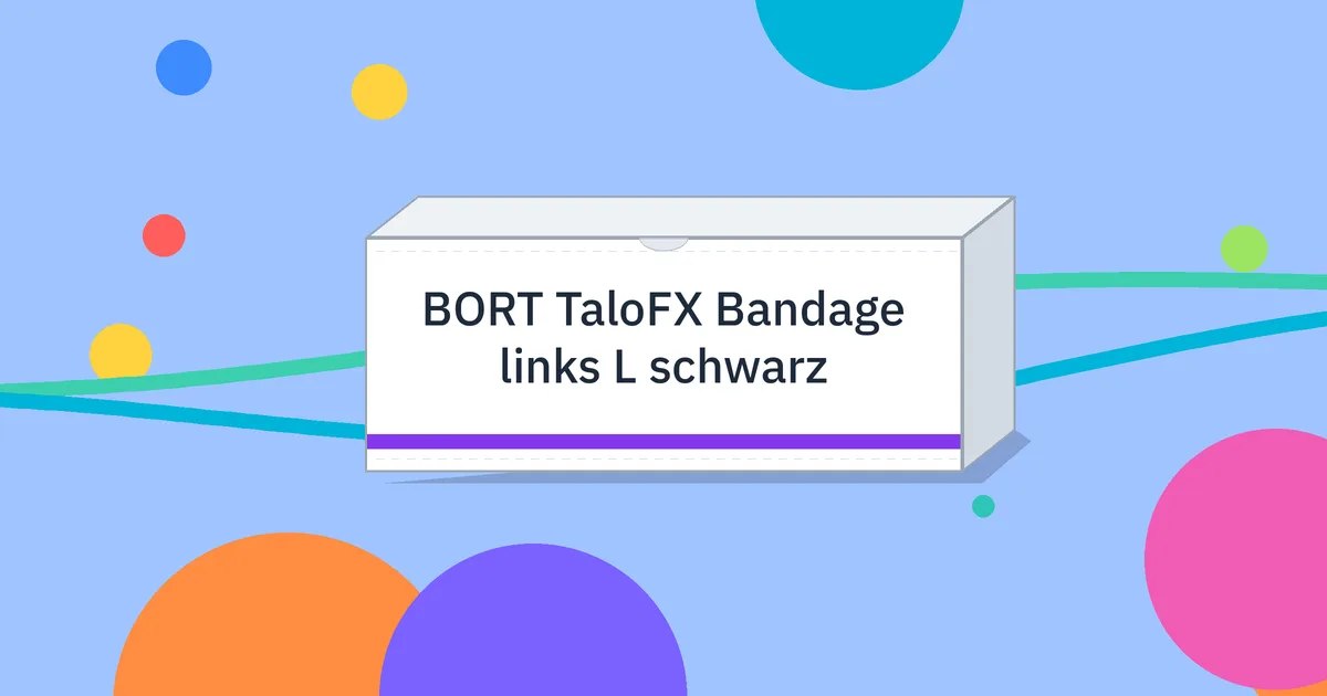 Symbolbild: Packung mit der Aufschrift BORT TaloFX Bandage links L schwarz (PZN 06084564) – Verfügbarkeit und Bezug in Apotheken in Frankfurt am Main