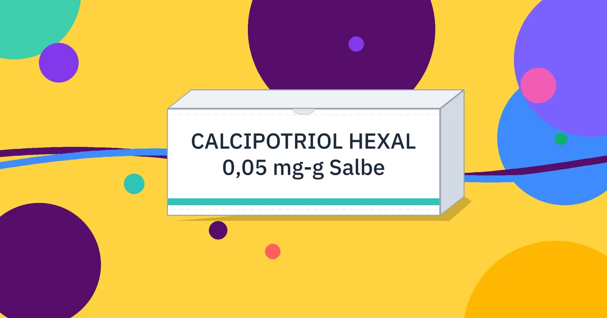 Symbolbild: Packung mit der Aufschrift CALCIPOTRIOL HEXAL 0,05 mg-g Salbe (PZN 10992882) – Verfügbarkeit und Bezug in Apotheken in Frankfurt am Main