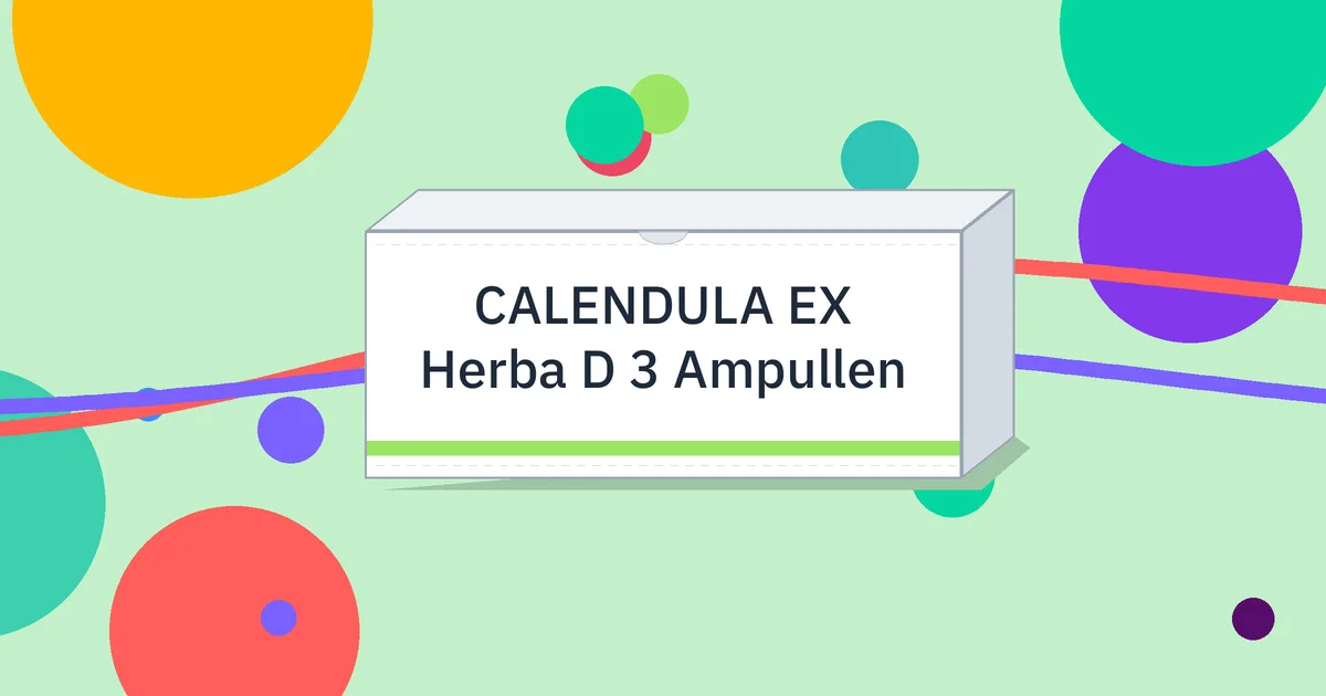 Symbolbild: Packung mit der Aufschrift CALENDULA EX Herba D 3 Ampullen (PZN 02910456) – Verfügbarkeit und Bezug in Apotheken in Frankfurt am Main
