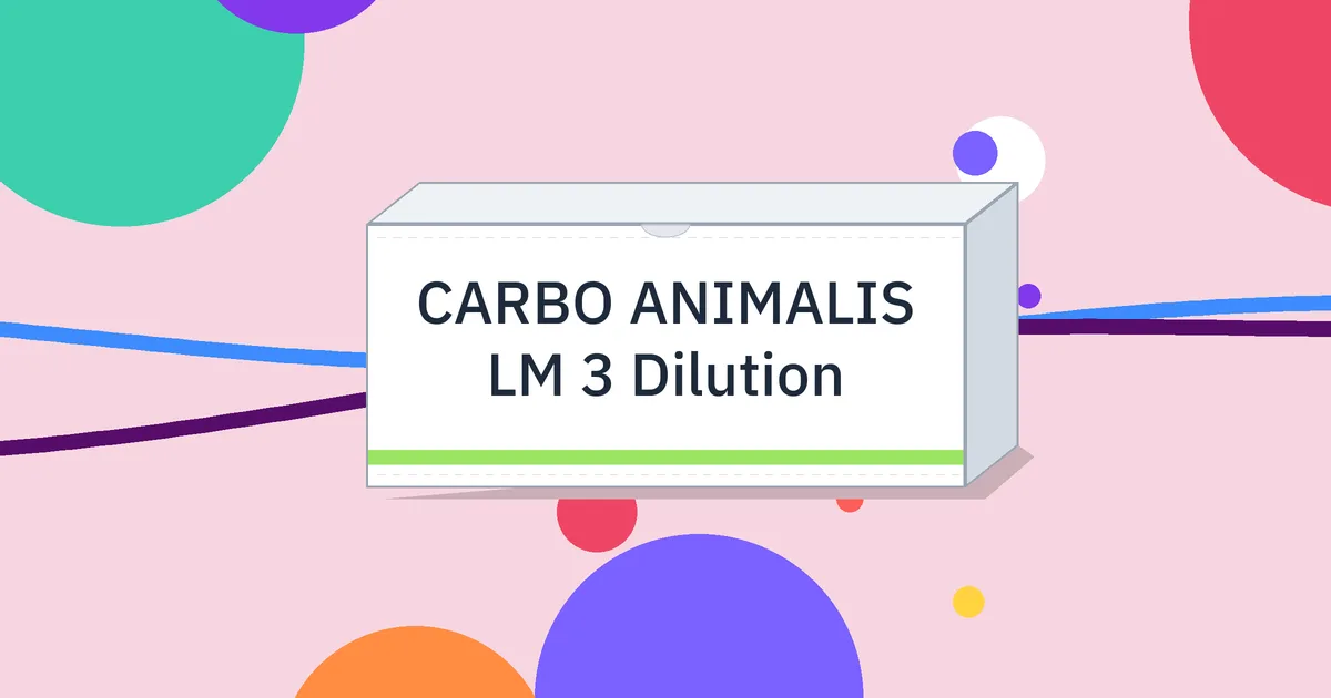 Symbolbild: Packung mit der Aufschrift CARBO ANIMALIS LM 3 Dilution (PZN 12808954) – Verfügbarkeit und Bezug in Apotheken in Frankfurt am Main
