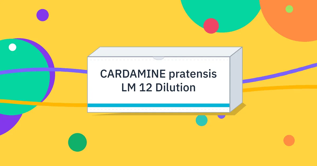 Symbolbild: Packung mit der Aufschrift CARDAMINE pratensis LM 12 Dilution (PZN 13429130) – Verfügbarkeit und Bezug in Apotheken in Frankfurt am Main