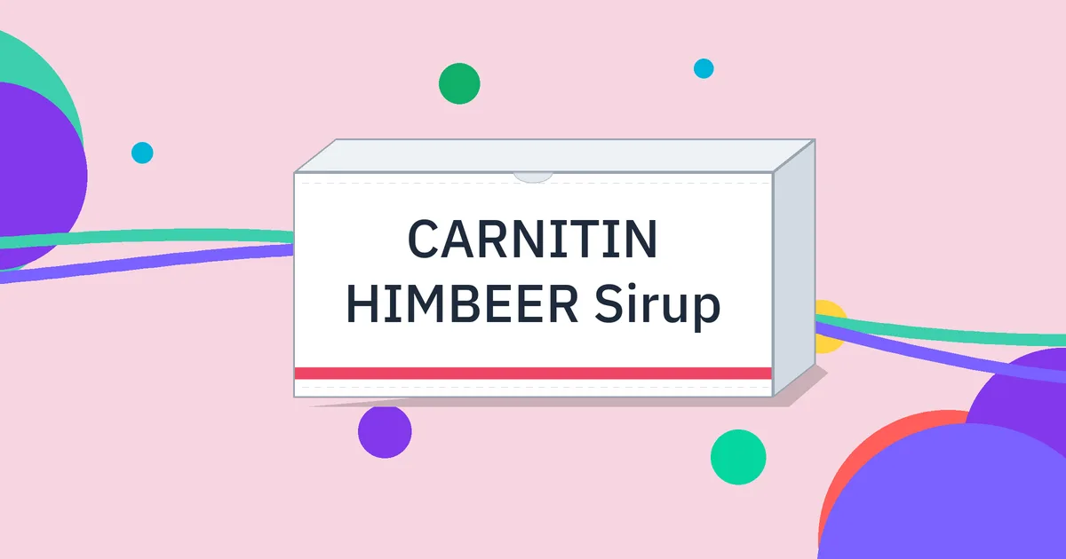 Symbolbild: Packung mit der Aufschrift CARNITIN HIMBEER Sirup (PZN 01887270) – Verfügbarkeit und Bezug in Apotheken in Frankfurt am Main
