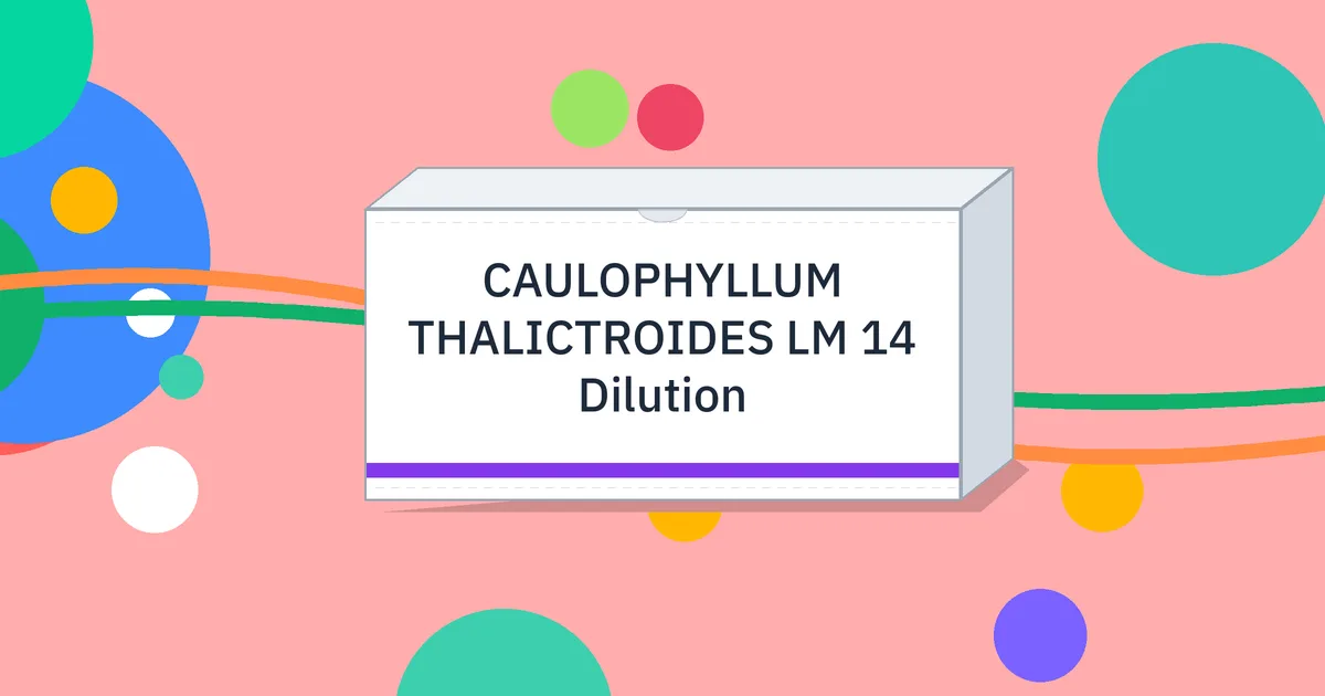 Symbolbild: Packung mit der Aufschrift CAULOPHYLLUM THALICTROIDES LM 14 Dilution (PZN 13434792) – Verfügbarkeit und Bezug in Apotheken in Frankfurt am Main