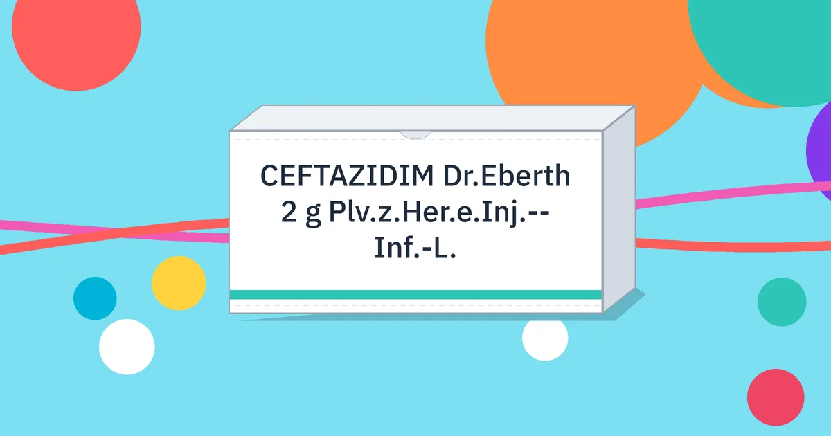 Symbolbild: Packung mit der Aufschrift CEFTAZIDIM Dr.Eberth 2 g Plv.z.Her.e.Inj.--Inf.-L. (PZN 11282007) – Verfügbarkeit und Bezug in Apotheken in Frankfurt am Main