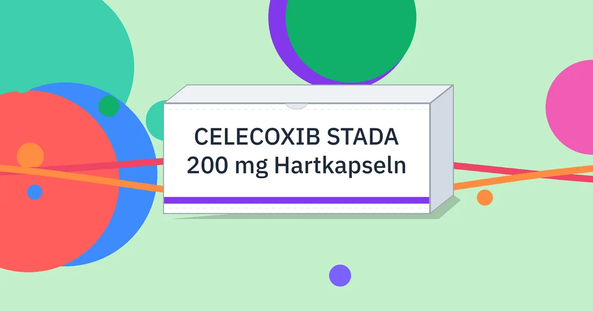 Symbolbild: Packung mit der Aufschrift CELECOXIB STADA 200 mg Hartkapseln (PZN 10525100) – Verfügbarkeit und Bezug in Apotheken in Frankfurt am Main