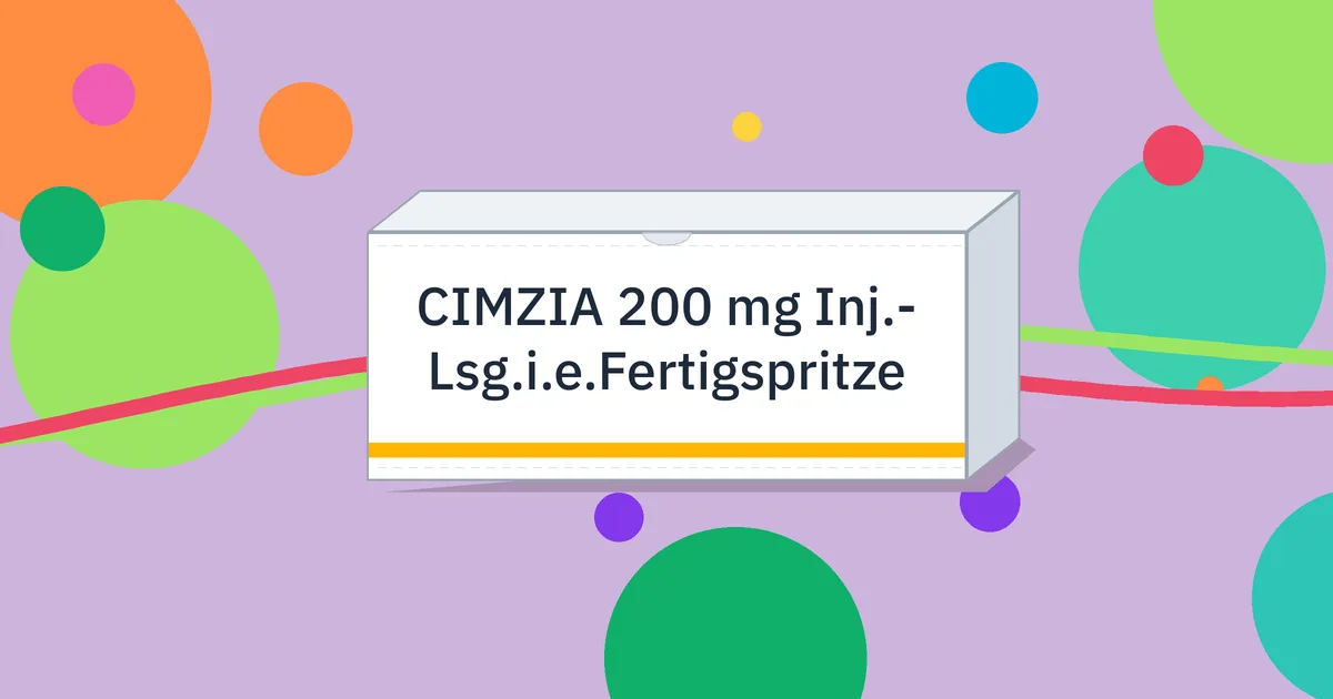 Symbolbild: Packung mit der Aufschrift CIMZIA 200 mg Inj.-Lsg.i.e.Fertigspritze (PZN 12466293) – Verfügbarkeit und Bezug in Apotheken in Frankfurt am Main