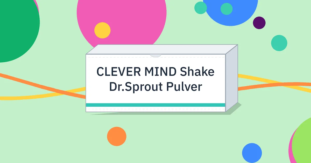 Symbolbild: Packung mit der Aufschrift CLEVER MIND Shake Dr.Sprout Pulver (PZN 15633171) – Verfügbarkeit und Bezug in Apotheken in Frankfurt am Main