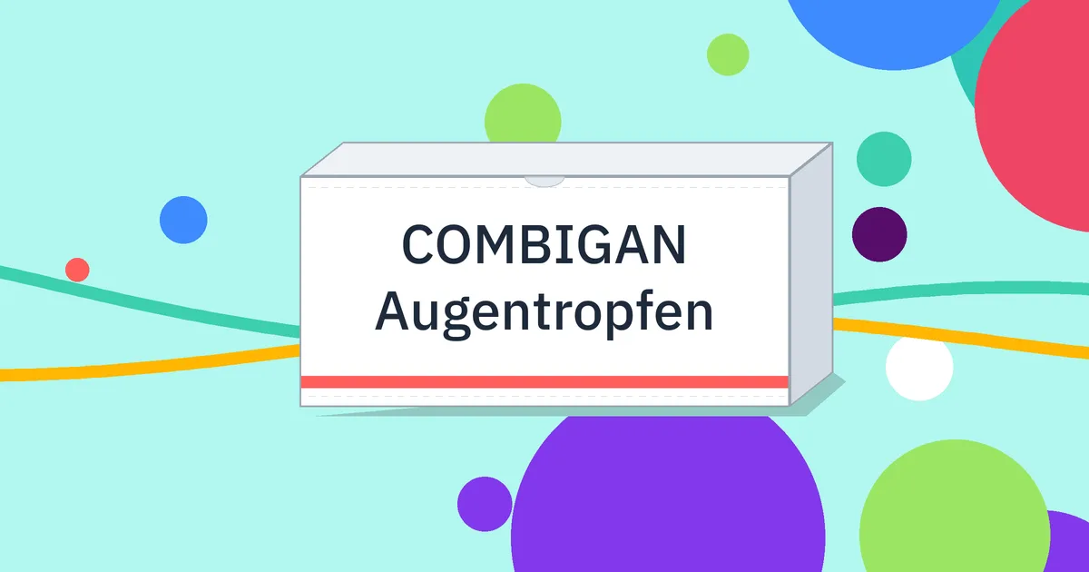 Symbolbild: Packung mit der Aufschrift COMBIGAN Augentropfen (PZN 06731673) – Verfügbarkeit und Bezug in Apotheken in Frankfurt am Main