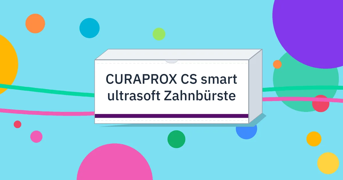 Symbolbild: Packung mit der Aufschrift CURAPROX CS smart ultrasoft Zahnbürste (PZN 10403319) – Verfügbarkeit und Bezug in Apotheken in Frankfurt am Main