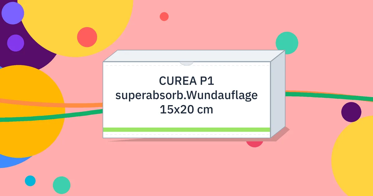 Symbolbild: Packung mit der Aufschrift CUREA P1 superabsorb.Wundauflage 15x20 cm (PZN 16034225) – Verfügbarkeit und Bezug in Apotheken in Frankfurt am Main