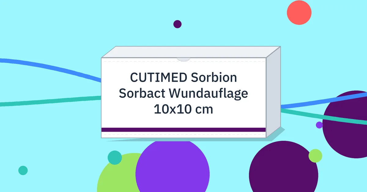 Symbolbild: Packung mit der Aufschrift CUTIMED Sorbion Sorbact Wundauflage 10x10 cm (PZN 16537239) – Verfügbarkeit und Bezug in Apotheken in Frankfurt am Main