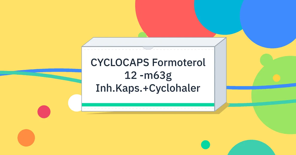 Symbolbild: Packung mit der Aufschrift CYCLOCAPS Formoterol 12 -m63g Inh.Kaps.+Cyclohaler (PZN 11092413) – Verfügbarkeit und Bezug in Apotheken in Frankfurt am Main