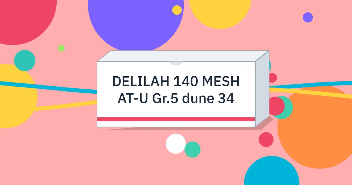Symbolbild: Packung mit der Aufschrift DELILAH 140 MESH AT-U Gr.5 dune 34 (PZN 13850898) – Verfügbarkeit und Bezug in Apotheken in Frankfurt am Main