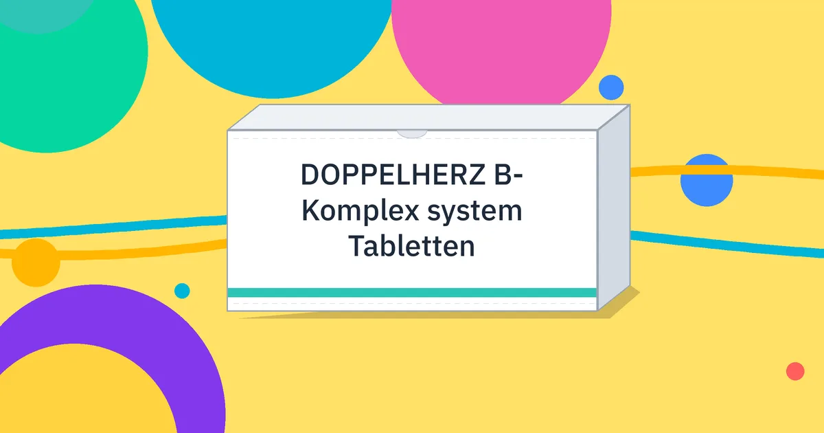 Symbolbild: Packung mit der Aufschrift DOPPELHERZ B-Komplex system Tabletten (PZN 16321545) – Verfügbarkeit und Bezug in Apotheken in Frankfurt am Main